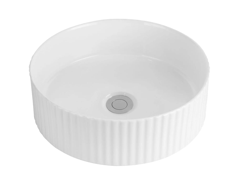 MONICA Above Counter Basin - in Gloss White and Matte White – Tezmo